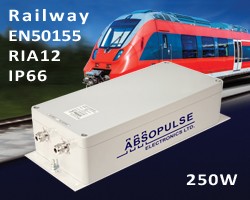 IP66-rated Railway DC-DC converters-RIA12, EN50155 from ABSOPULSE Electronics Ltd.