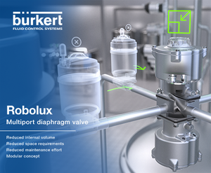 Robolux-Hygienic Diaphragm Valve Block Solutions from Burkert Fluid Control Systems