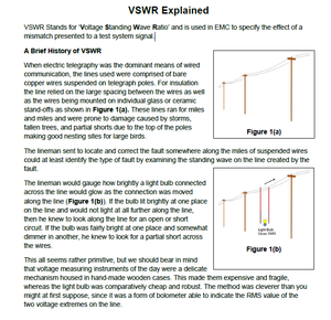 VSWR Explained from A.H. Systems Inc.