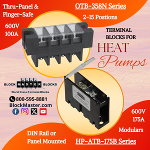 Terminal Blocks for Heat Pumps from BlockMaster Electronics, Inc.
