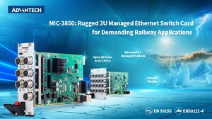 Essential 3U Ethernet Switch Card for Railway from Advantech