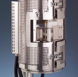 Vertical three-zone split tube furnace from Tinius Olsen, Inc.