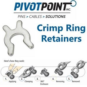 Crimp Ring Retainers (X-Washers) from Pivot Point, Inc.