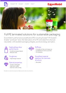 PE laminated solutions for sustainable packaging from ExxonMobil ...