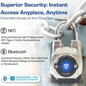 eGeeTouch® 5th Gen Smart Padlock from DigiPas Technologies Inc.