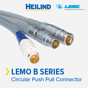 LEMO B Series Circular Push Pull Connectors from Heilind Electronics, Inc.